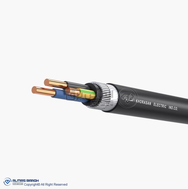 کابل زره دار 3*4 خراسان افشارنژاد NYRY | الماس برق